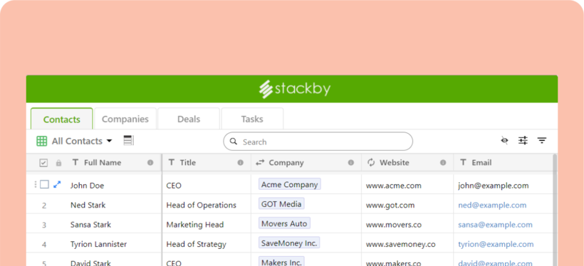 Create Your Own Custom Online Database For Free | Stackby