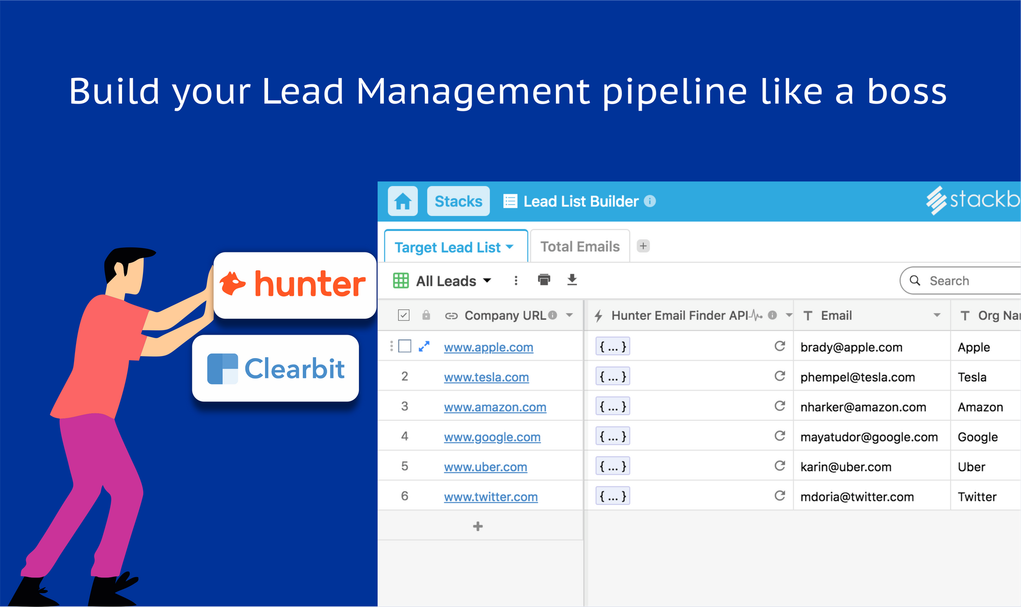 Automate building your lead lists in seconds | Stackby.com