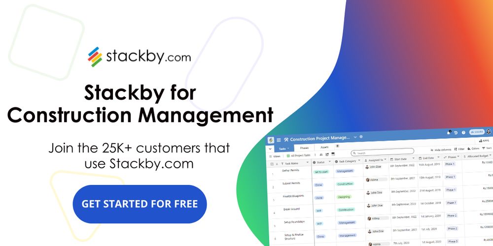 15 Free Construction Project Management Software 2024 | Stackby