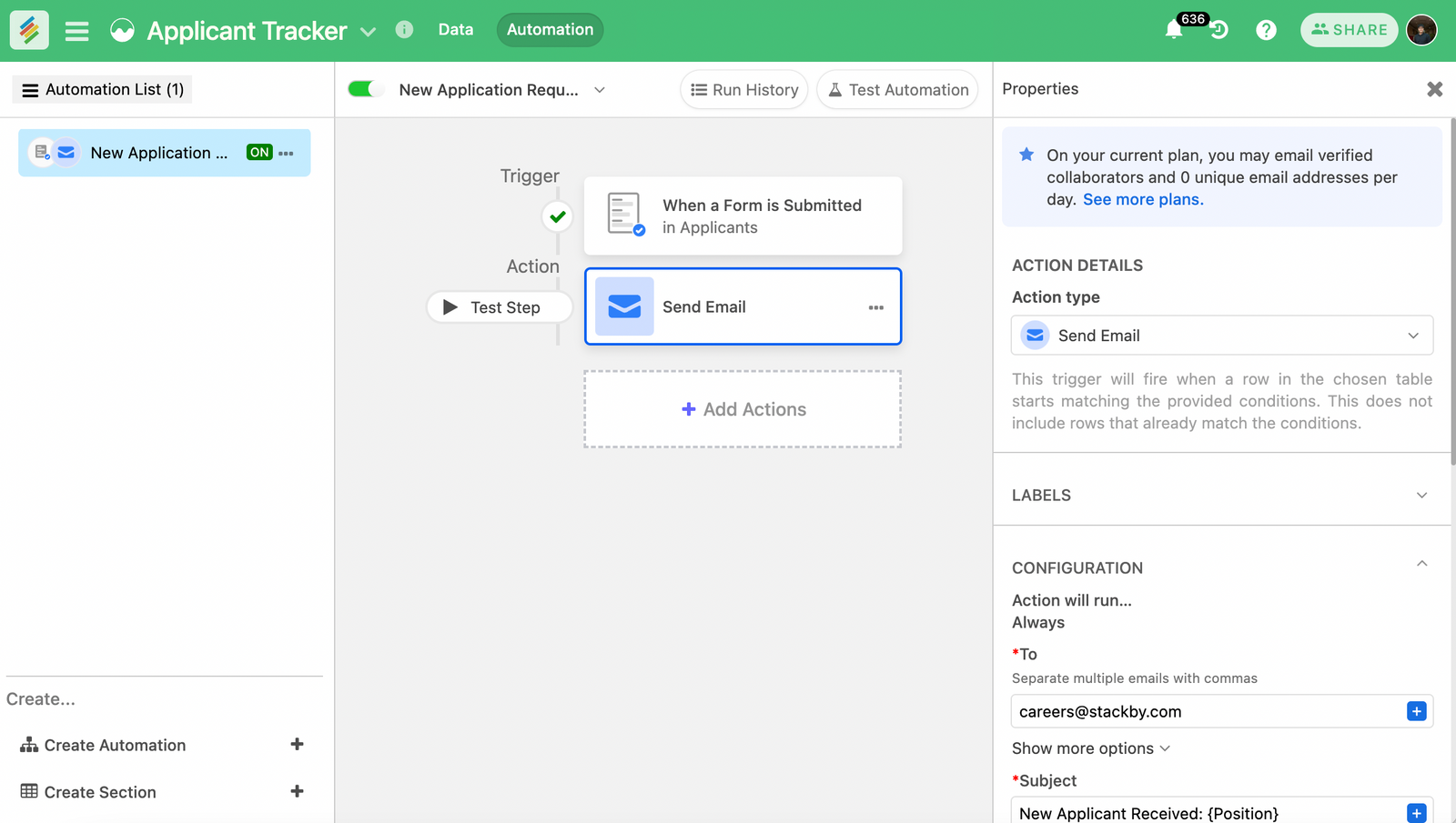 Introducing Internal Automations in Stackby: A Game Changer Workflow