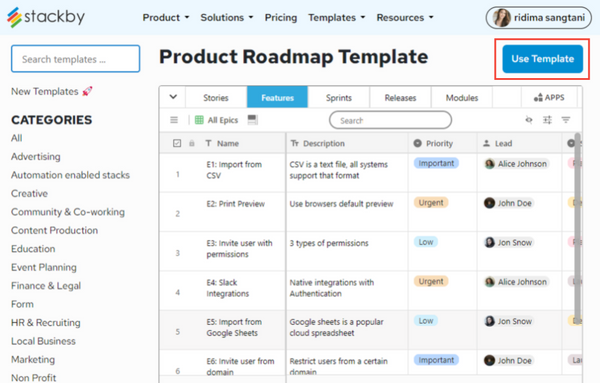 How to Create a Product Roadmap (Free Template Included) | Stackby