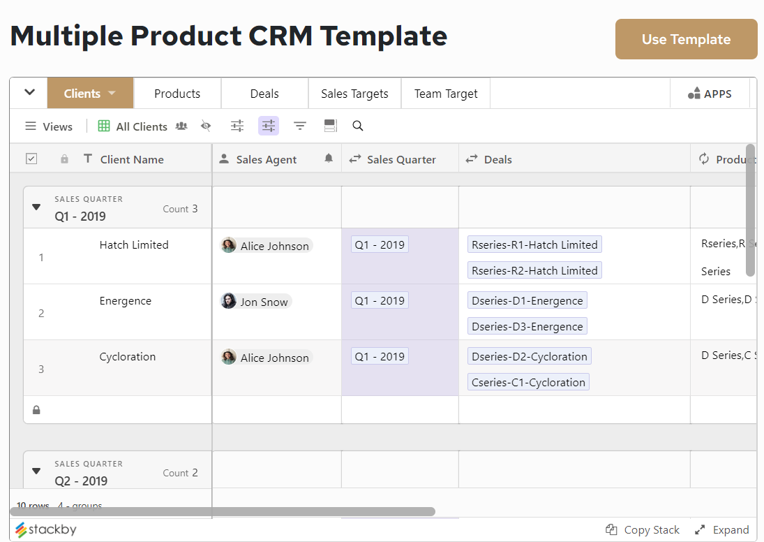 Top 21 Free CRM Templates for Business | Stackby
