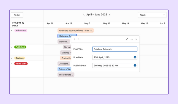 Introducing Timeline View | Stackby Views